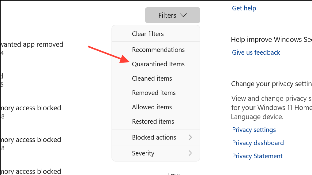 Hogyan lehet visszaállítani a karanténba helyezett fájlokat a Windows Defenderben a Windows 11 ...