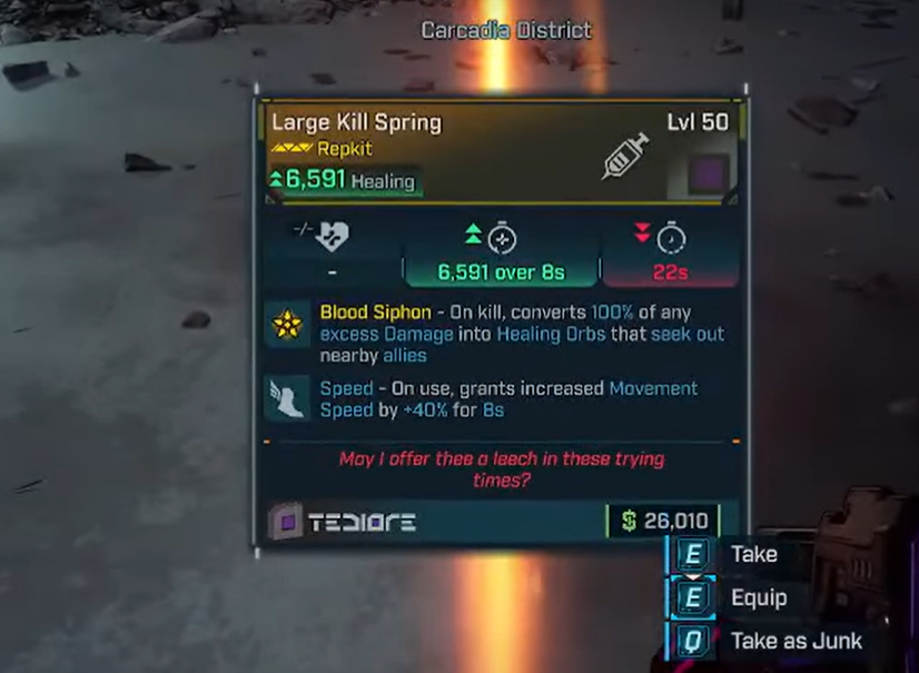 Borderlands 4 Kill Spring Respit -viljelyopas, tekniset tiedot ja ...